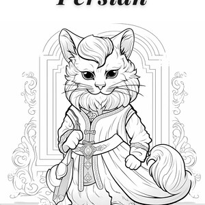 10 Enchanting Cats Coloring Pages, Printable Coloring Page, Printable ...