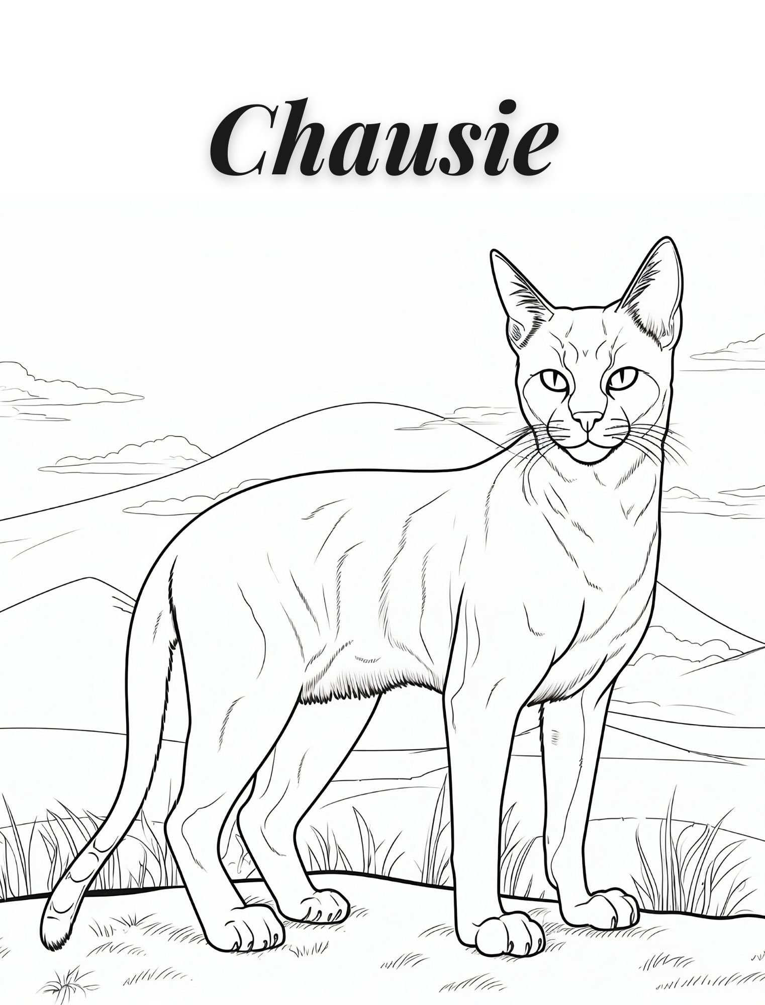 10 Enchanting Cats Coloring Pages, Printable Coloring Page, Printable ...