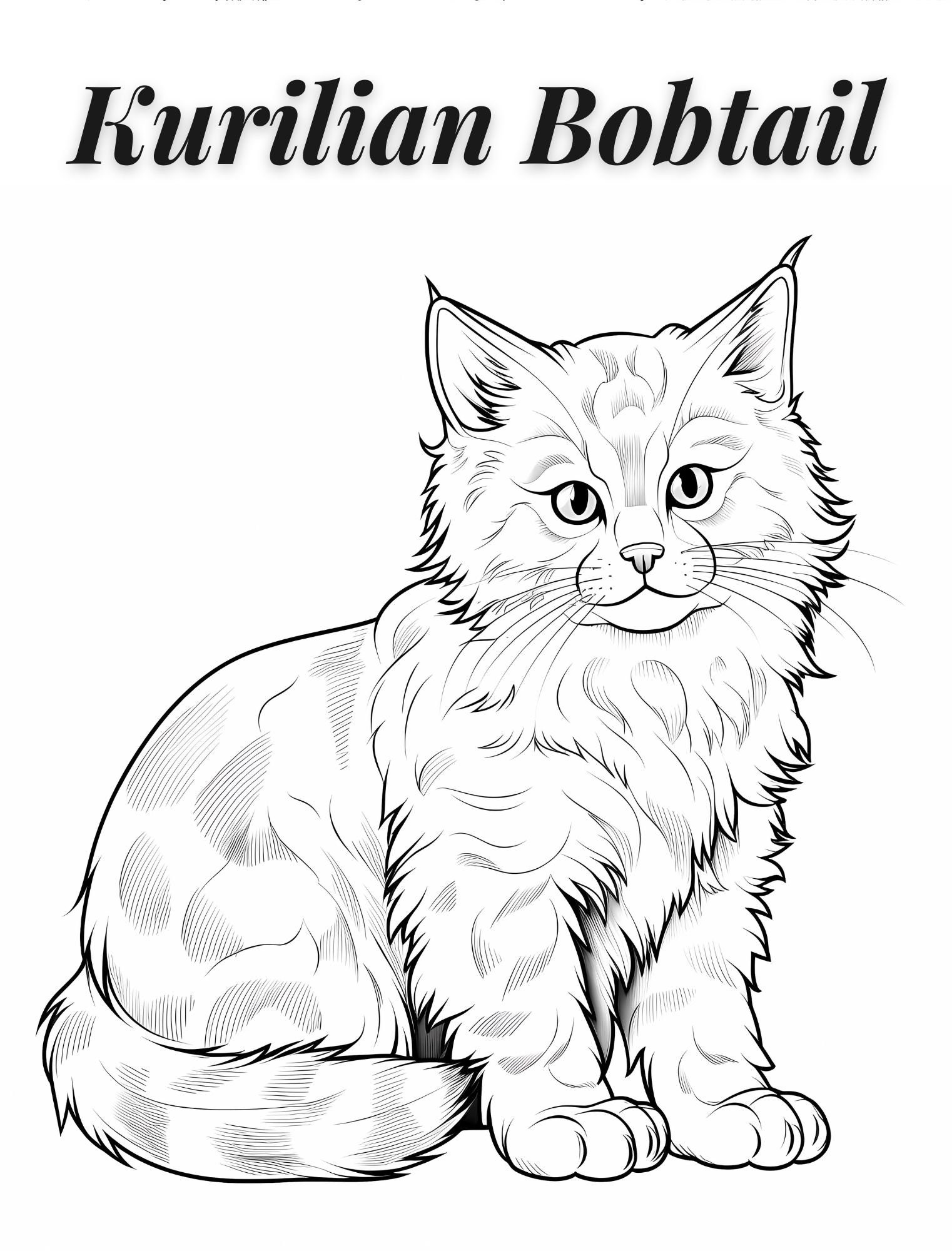 10 Enchanting Cats Coloring Pages, Printable Coloring Page, Printable ...