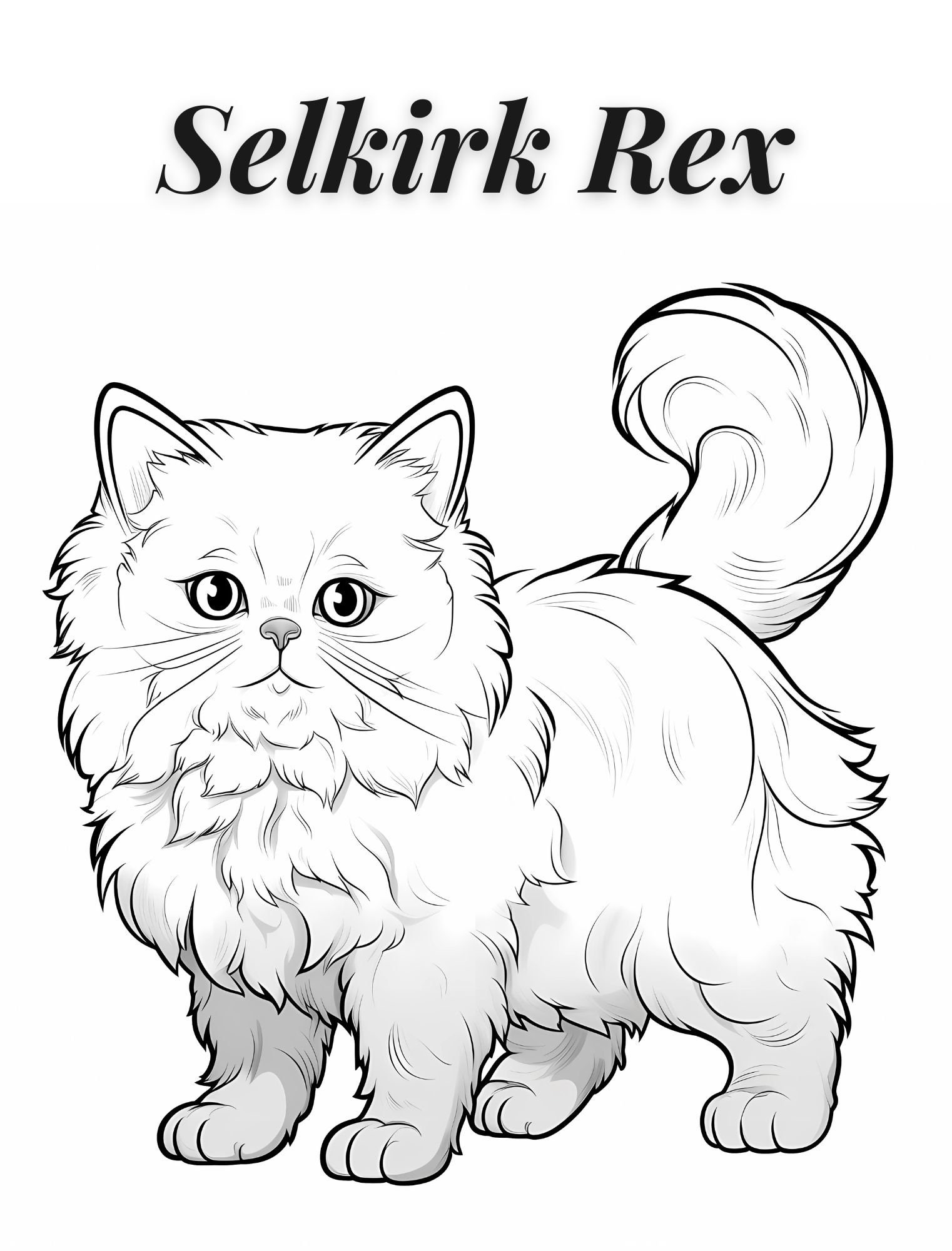 10 Enchanting Cats Coloring Pages, Printable Coloring Page, Printable ...