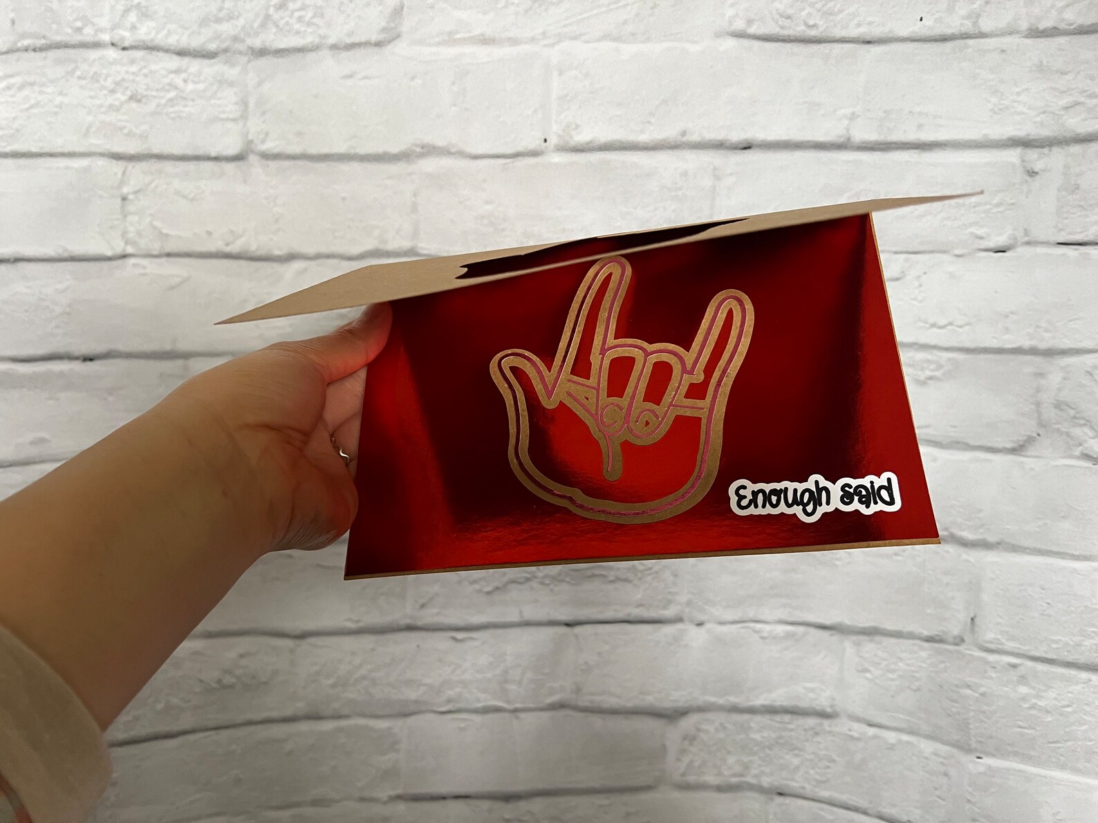 Sign Language "i Love You" Card | ASL Holographic Card | Valentine's ...