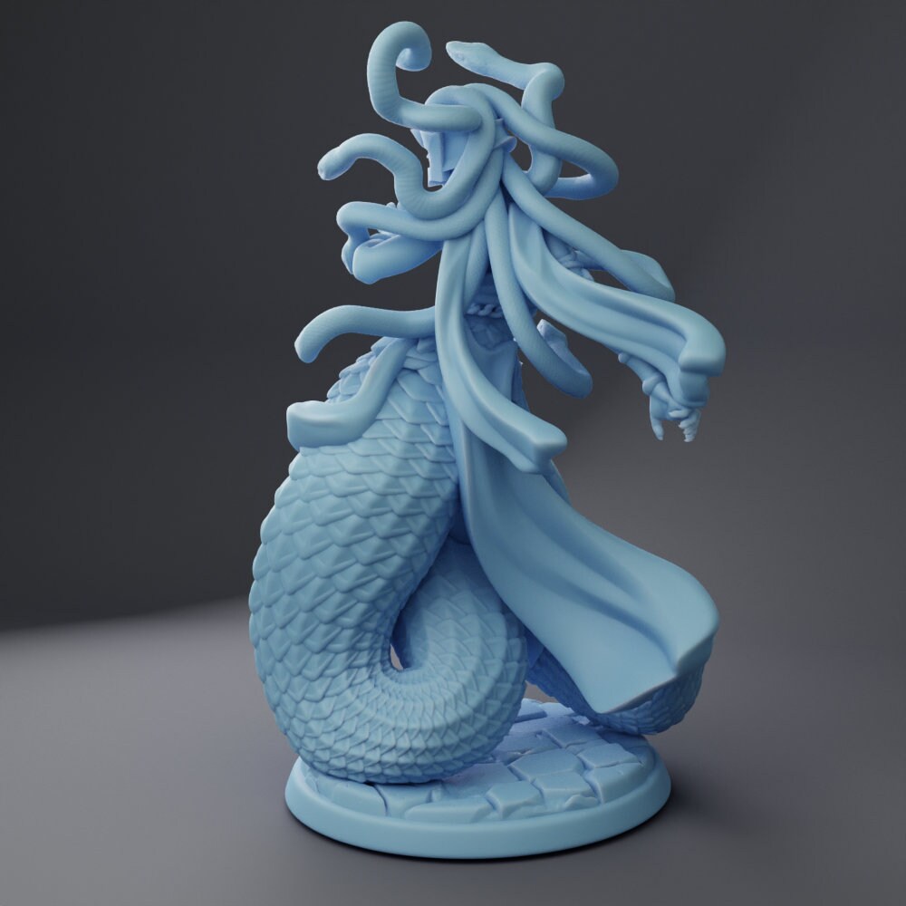 Medusa 3D Printed Figure 3D Print Miniature Tabletop Games Twin Goddess ...