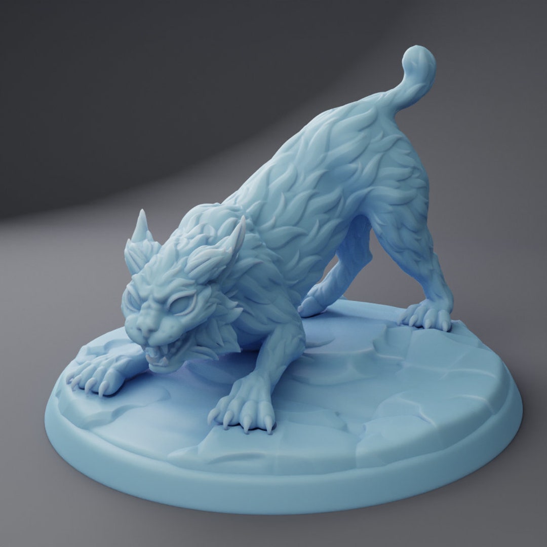 Pounce Bobcat | 3D Printed Figure | 3D Print Miniature | Tabletop Games ...