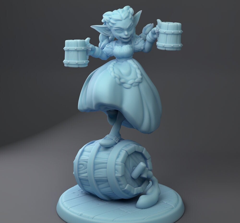 Female Miniature 3D Printed Figure 3D Print Miniature Tabletop Games ...