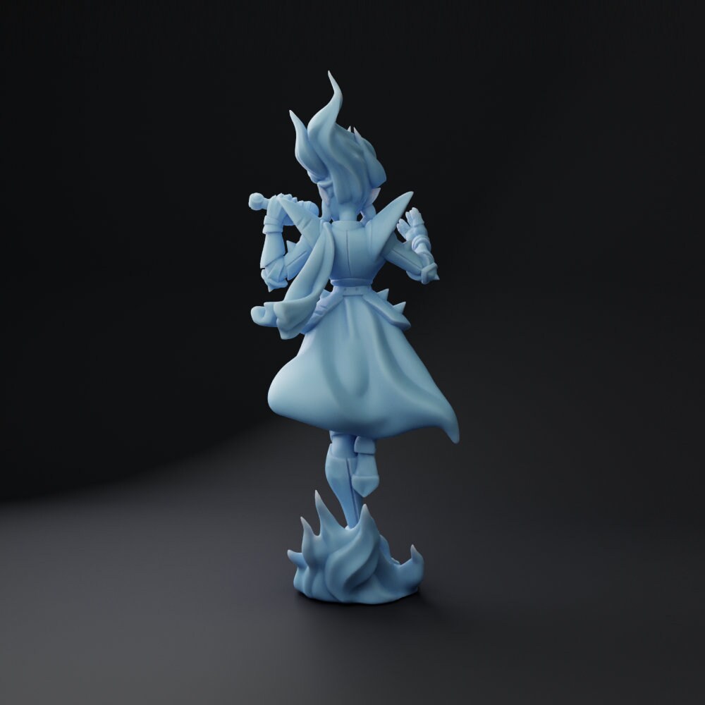 Flame 3D Printed Figure 3D Print Miniature Tabletop Games Twin Goddess ...