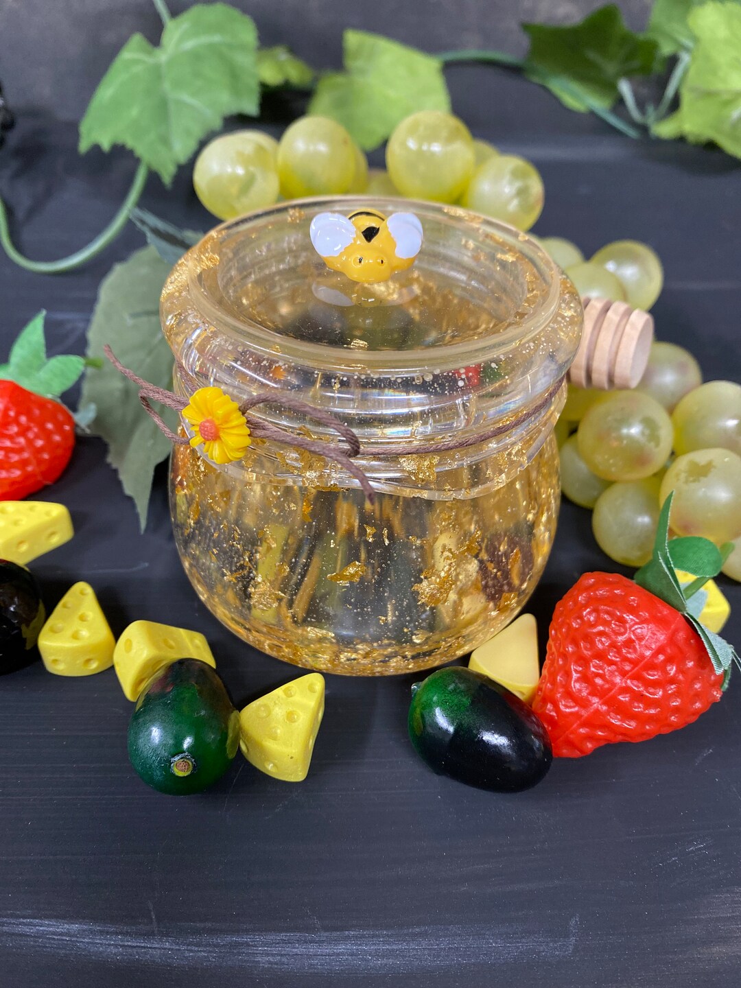 Honey Jar Gold Fleck - Etsy