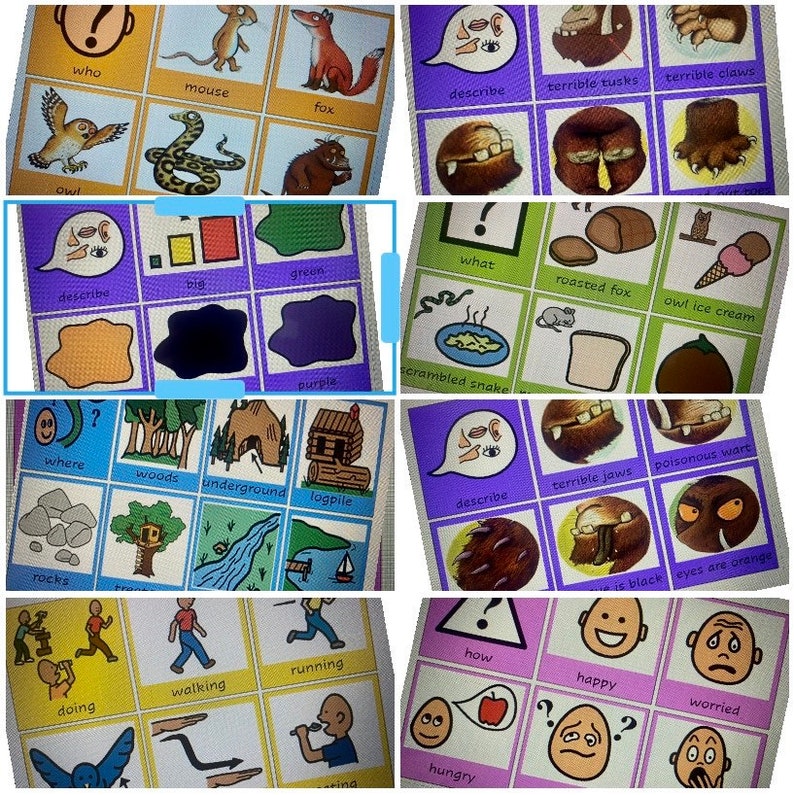 The Gruffalo Communication Boards Colourful Semantics - Etsy UK