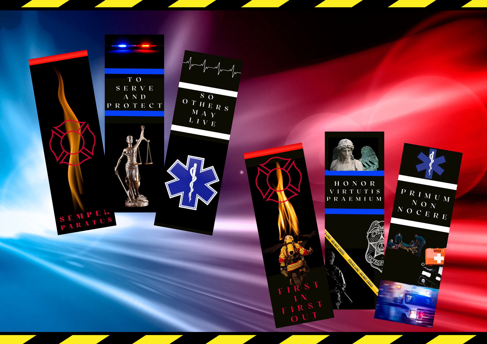 First Responder Bookmarks - 6 Unique Printable, Downloadable Bookmarks ...