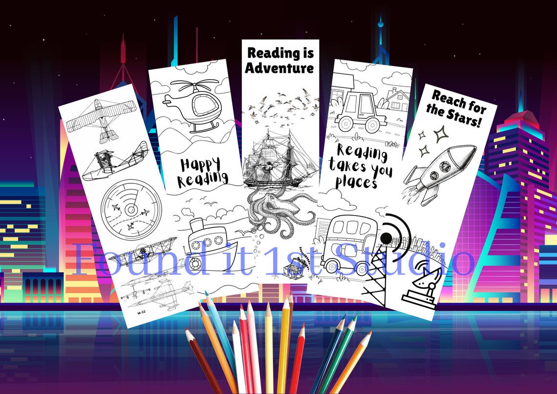 Printable Coloring Bookmarks Mega-pack! Instantly Download Over 60 ...