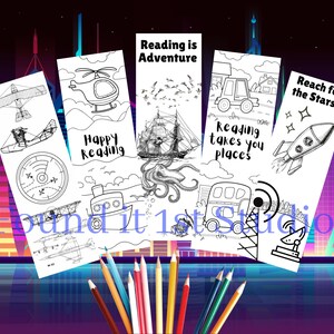 Printable Coloring Bookmarks Mega-pack! Instantly Download Over 60 ...