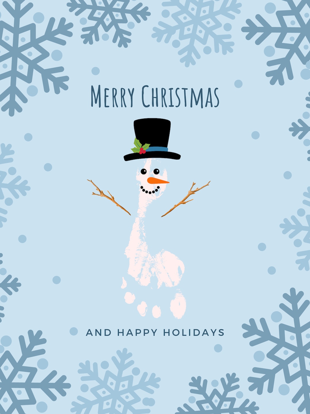 Cute Snowman Footprint Christmas Craft for Babies, Toddlers, Kids ...
