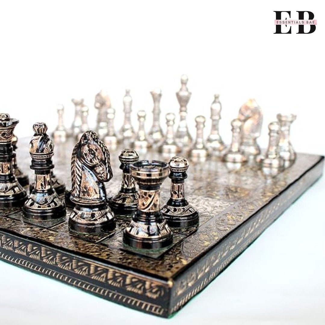 Collectible Premium Brass Made Chess Board Set, All Brass Pieces ...