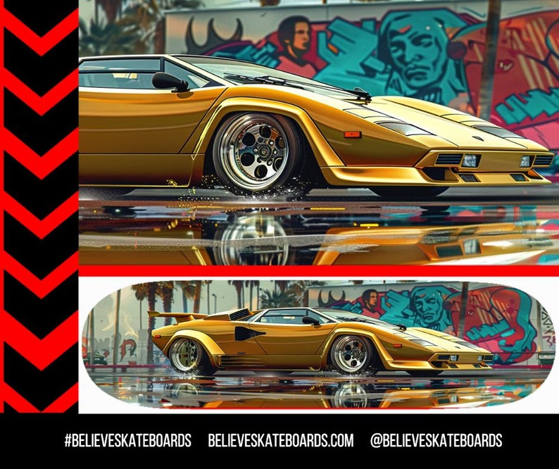 Lamborghini Custom Skateboard - Etsy