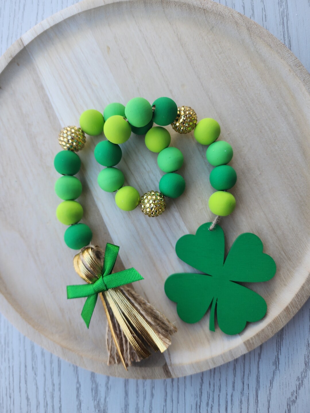 St. Patrick's Day 4 Leaf Clover Garland - St. Patrick's Day Tiered Tray ...