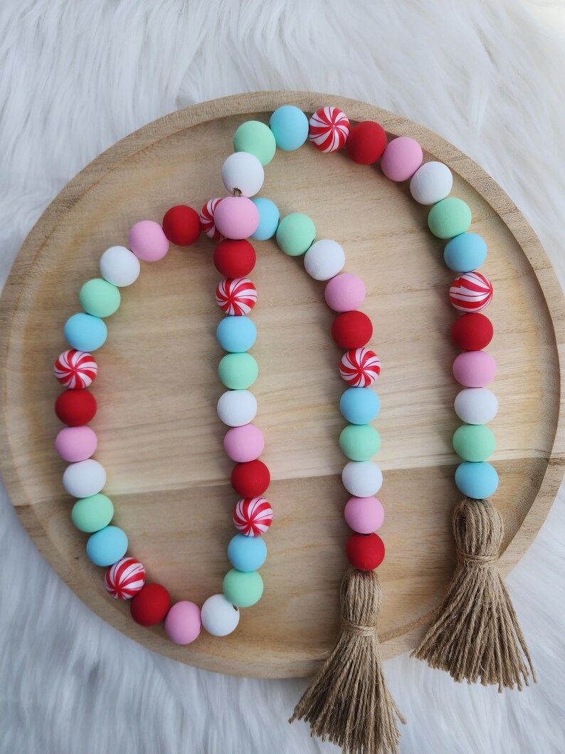 Peppermint Garland | Gingerbread House | Fun Christmas Garland | Candy ...