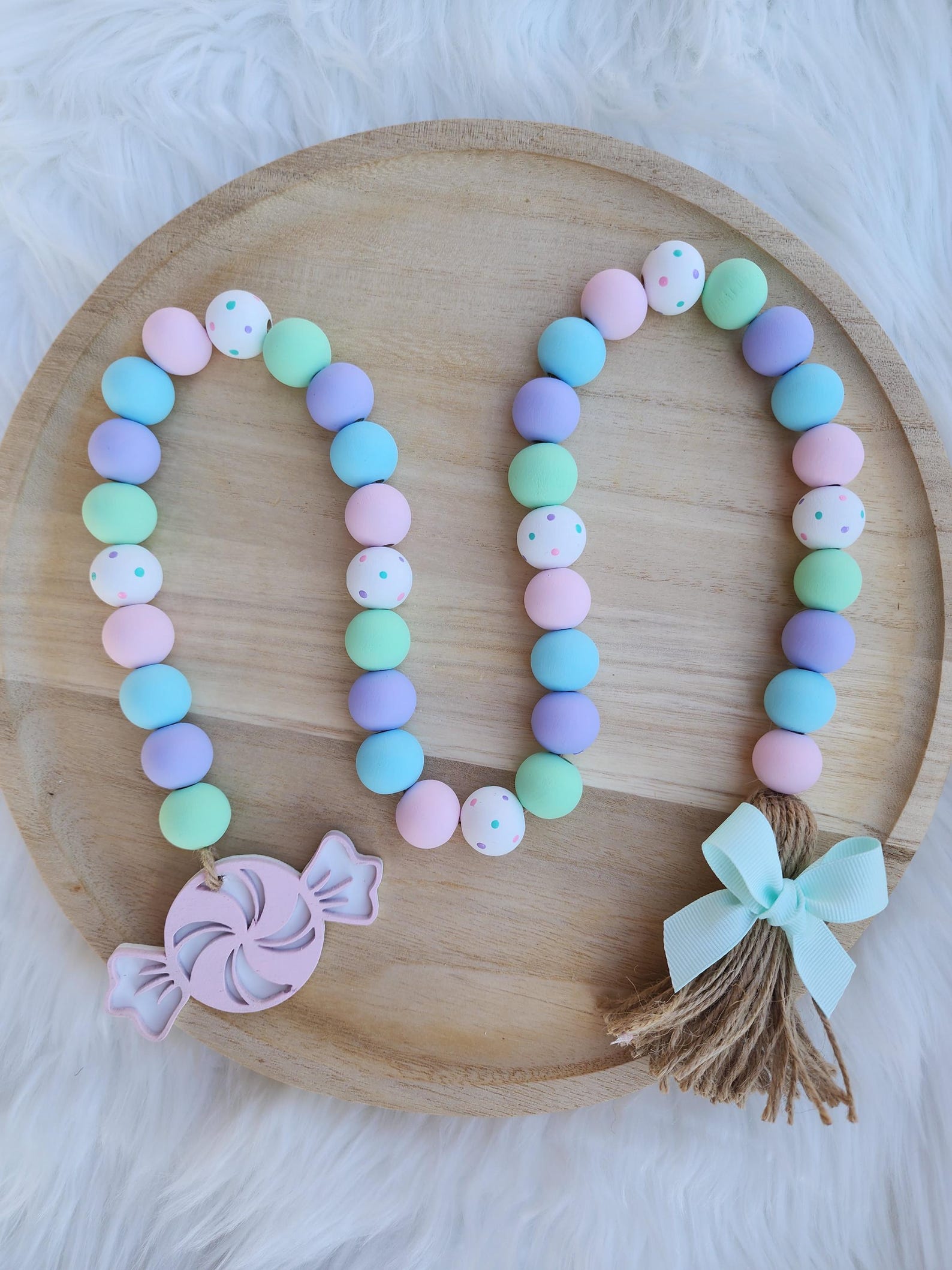 Sweet Shoppe Candy Garland - Christmas Tiered Tray Decor - Pastel ...