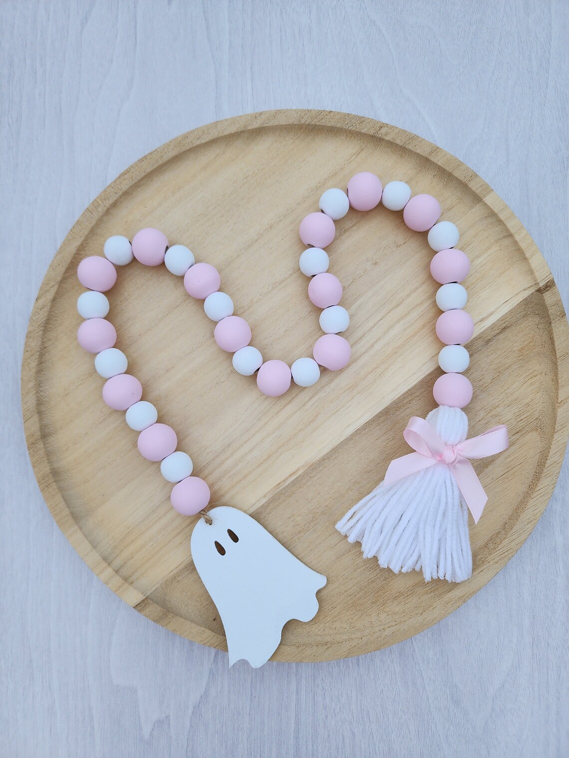 Pink Ghost Halloween Decor - Cute Halloween Decor - Halloween Tiered ...