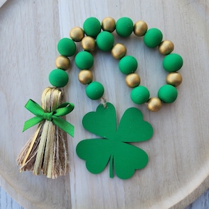St. Patrick's Day 4 Leaf Clover Garland - Tiered Tray Decor - Farmhouse ...