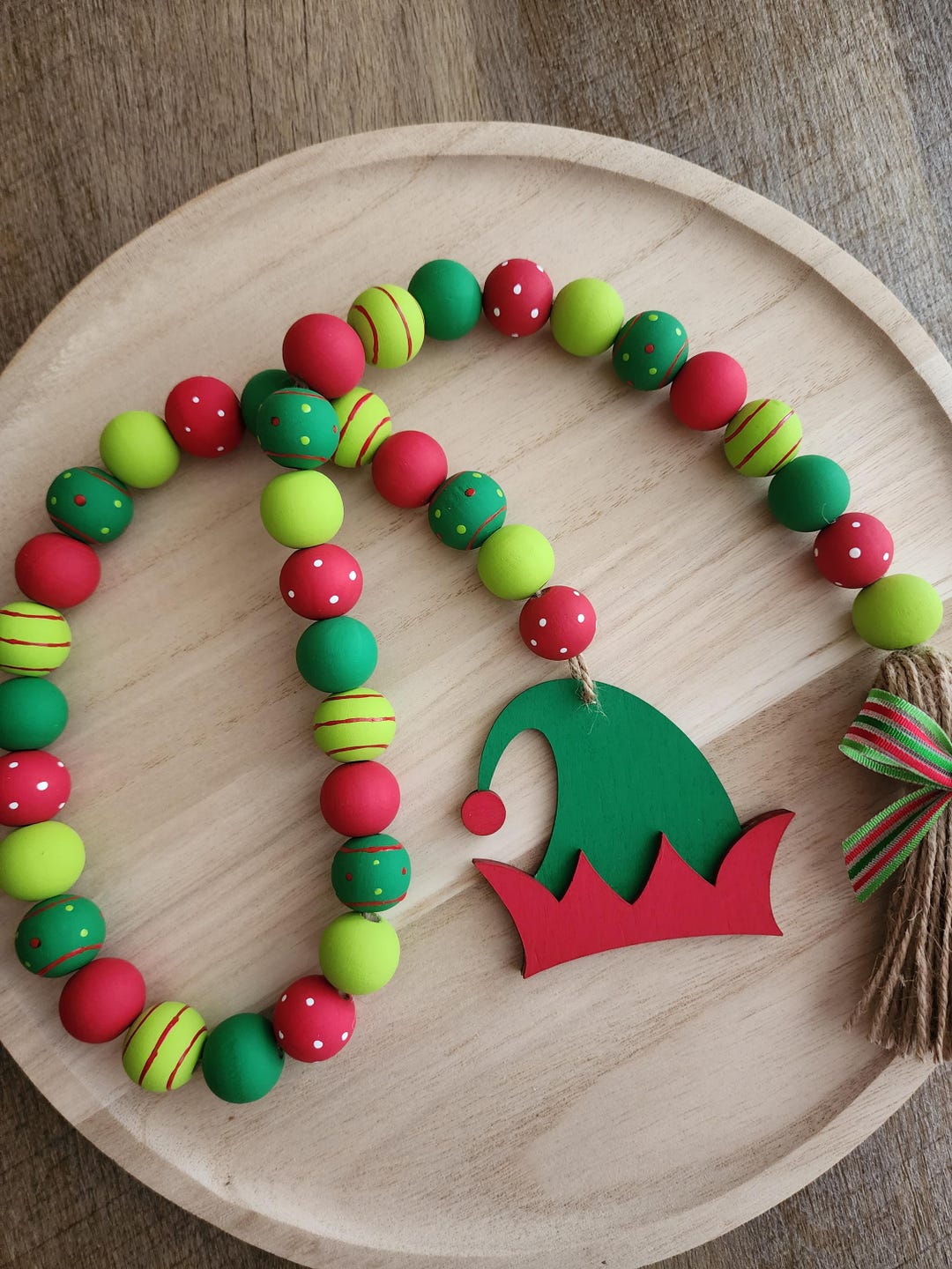 Elf Beaded Garland - Christmas Garland Decor - Etsy