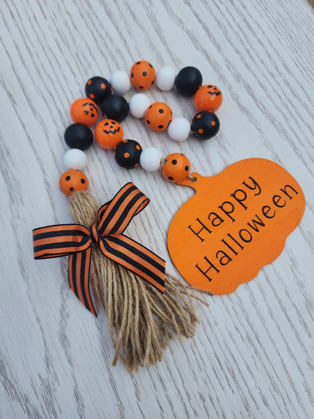 Happy Halloween Pumpkin Tiered Tray Garland Decor Pumpkin Decor Pumpkin ...