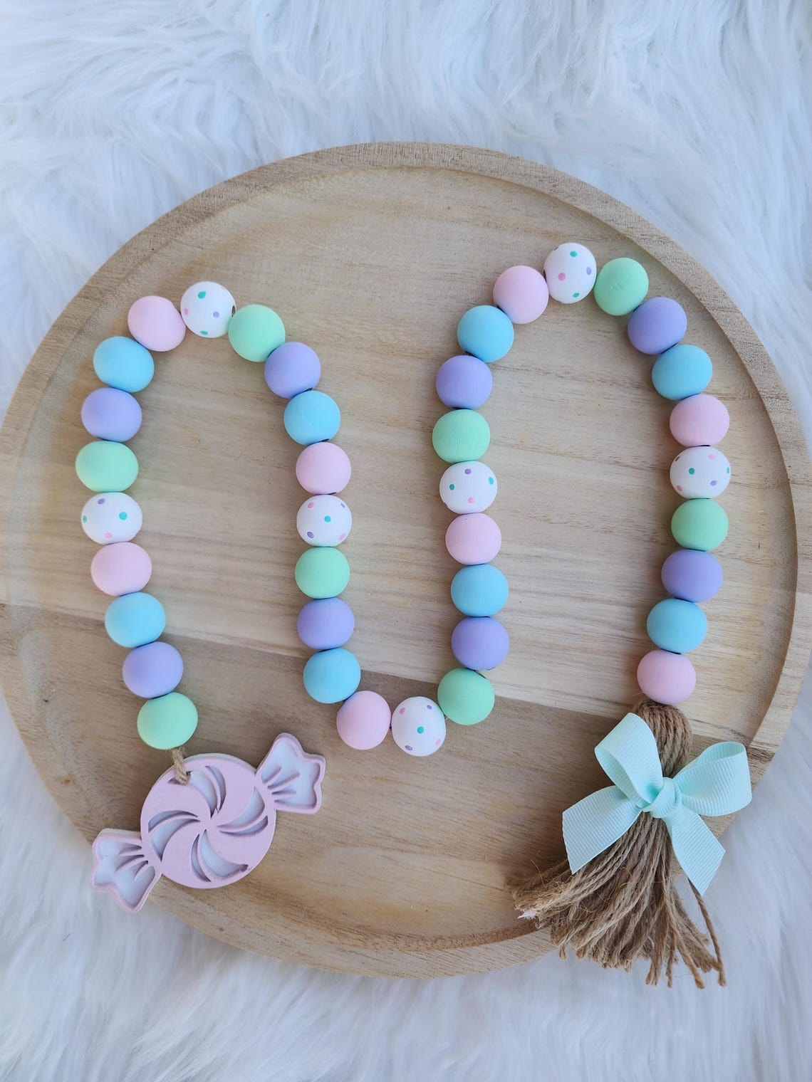 Sweet Shoppe Candy Garland - Christmas Tiered Tray Decor - Pastel ...