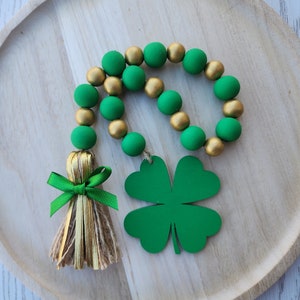 St. Patrick's Day 4 Leaf Clover Garland Tiered Tray Decor Farmhouse ...
