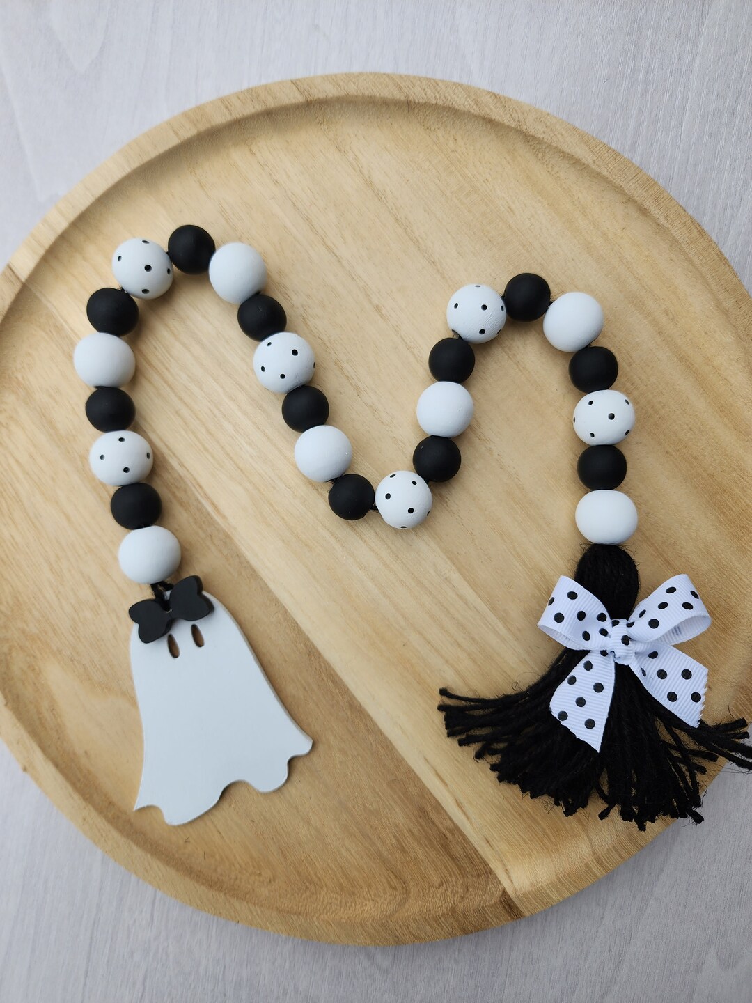 Cute Girl Ghost Garland - Halloween Decor - Black and White - Ghost ...