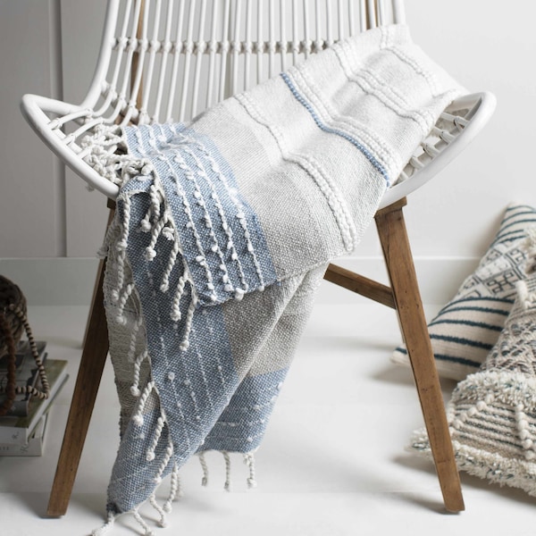 Blue Throw Blanket - Etsy