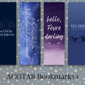 ACOTAR Digital Bookmarks Set 1 - Etsy