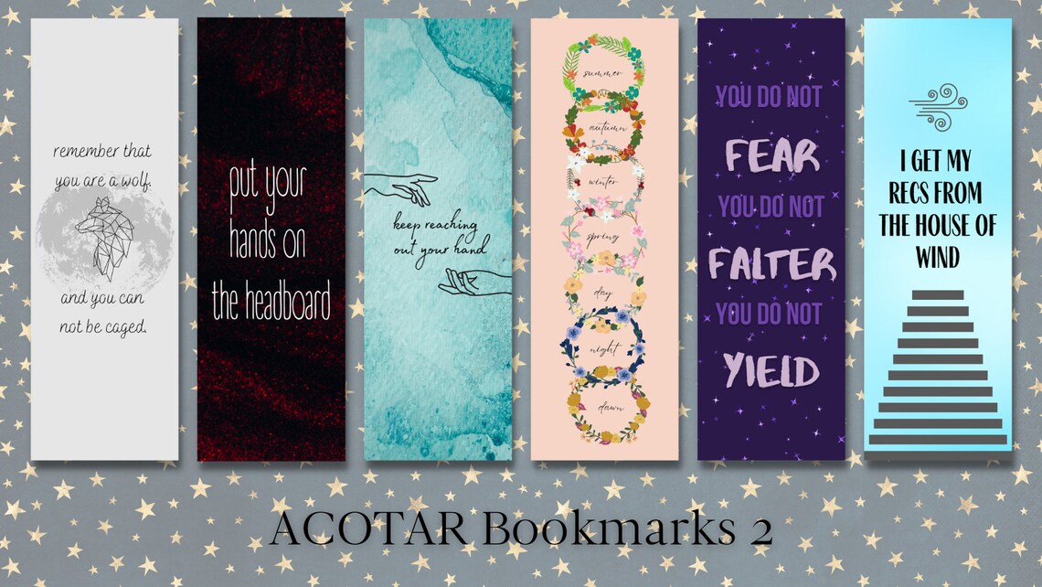 ACOTAR Digital Bookmarks Set 2 - Etsy