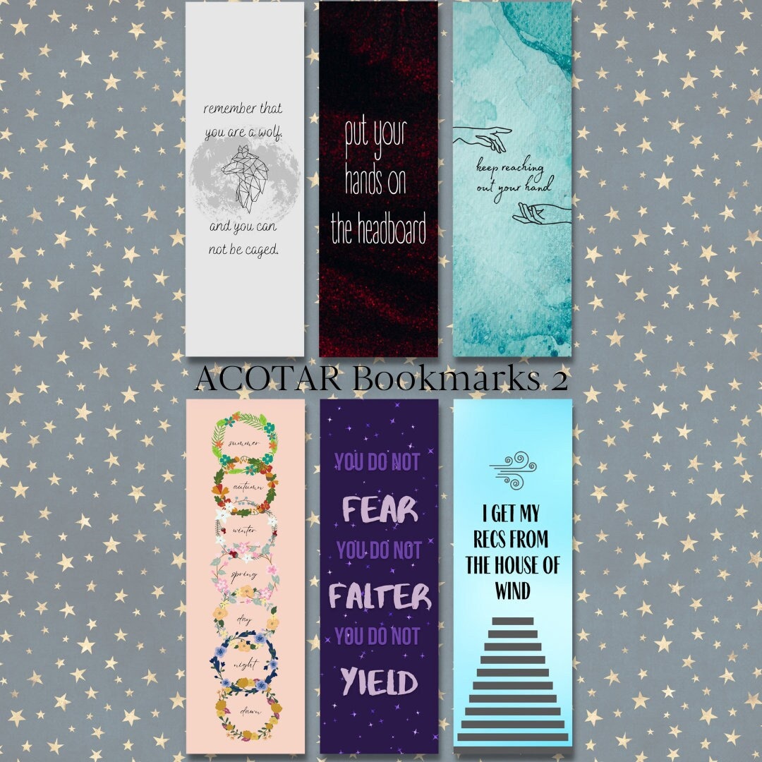 ACOTAR Digital Bookmarks Set 2 - Etsy