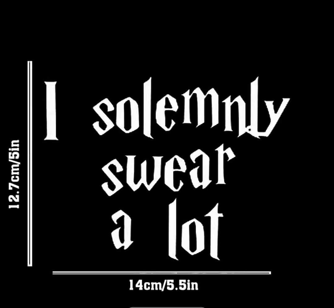 I Solemnly Swear a Lot Window Decal - Etsy