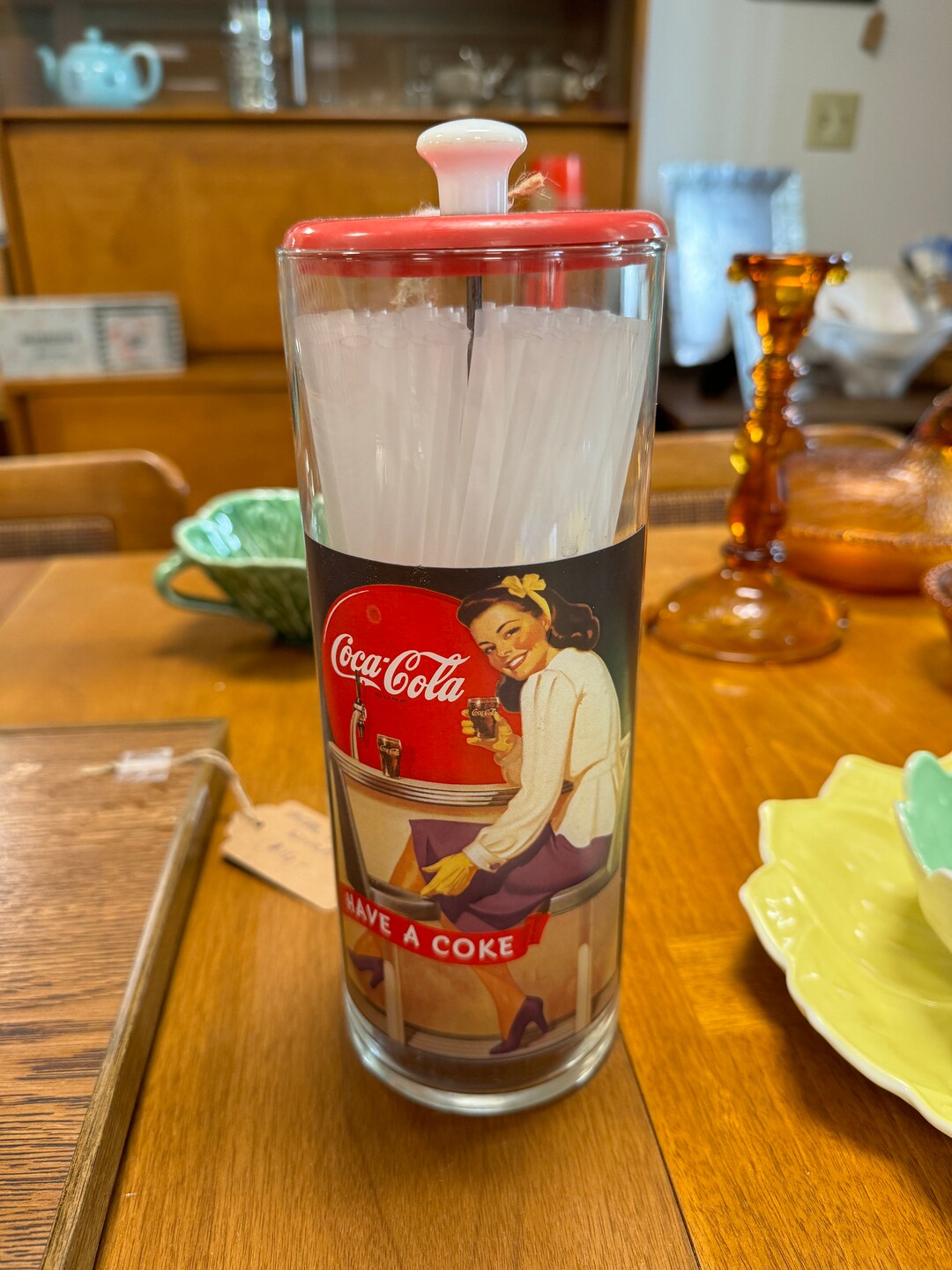 Vintage 1980's Coca-cola Straw Dispenser - Etsy