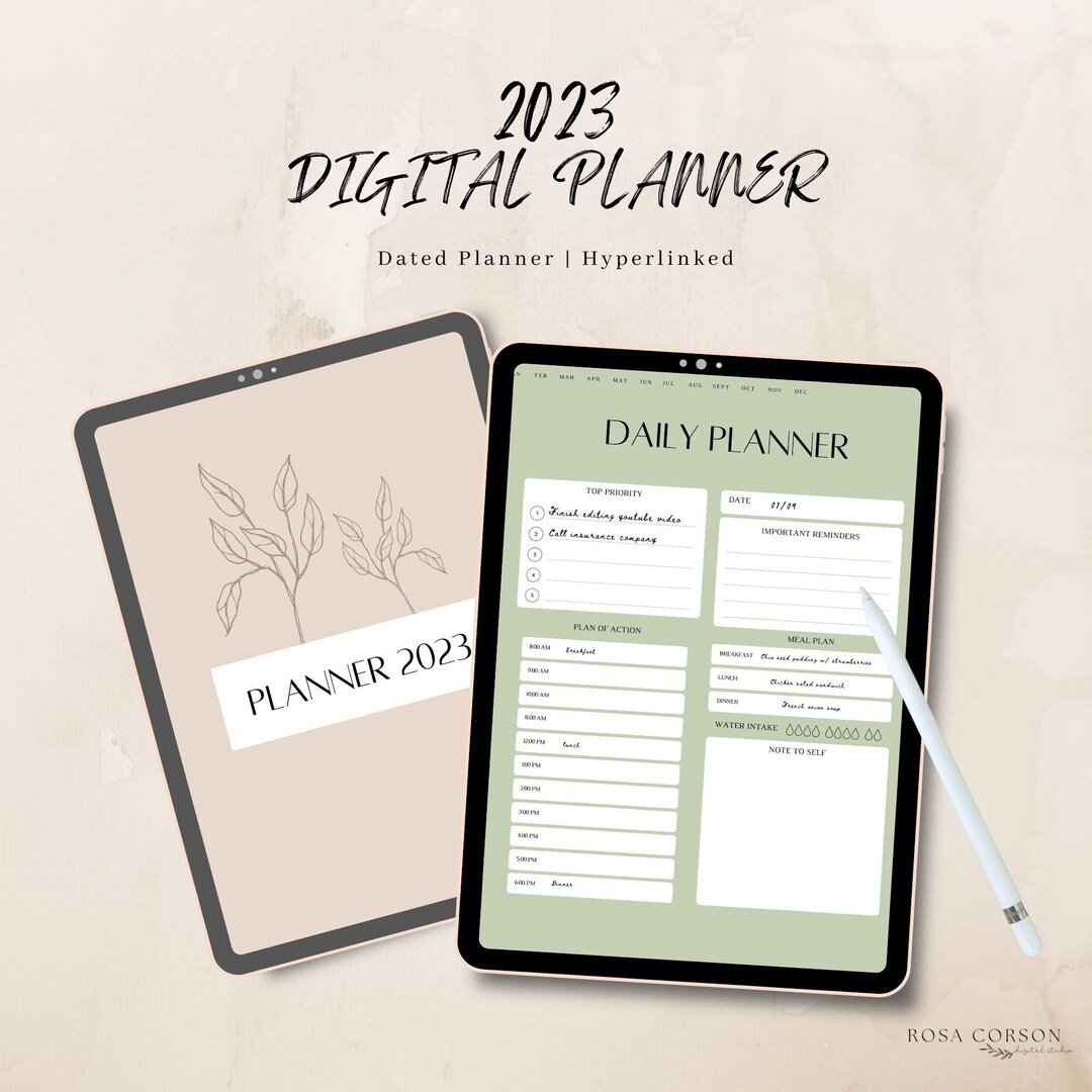 2023 Digital Planner, Dated Planner, Goodnotes Planner, iPad Planner ...