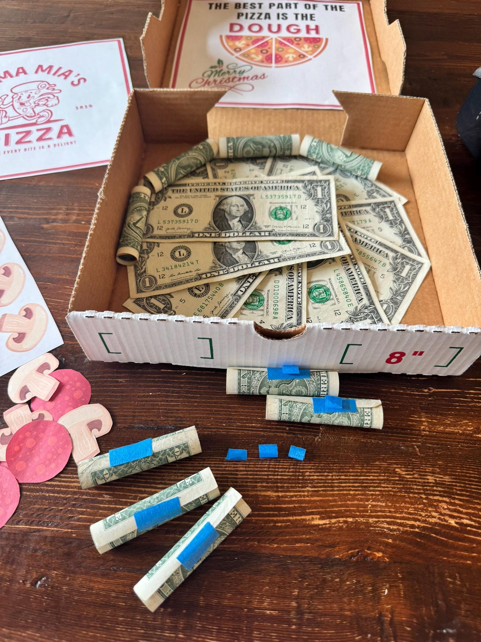 Printable Money Pizza Gift Box, Unique Money Gifts, Pizza Lover Gift ...