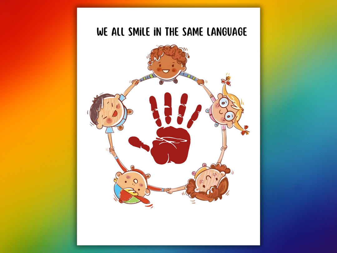 Handprint Keepsake Craft, Kindness & Diversity Kids Art, Black History ...