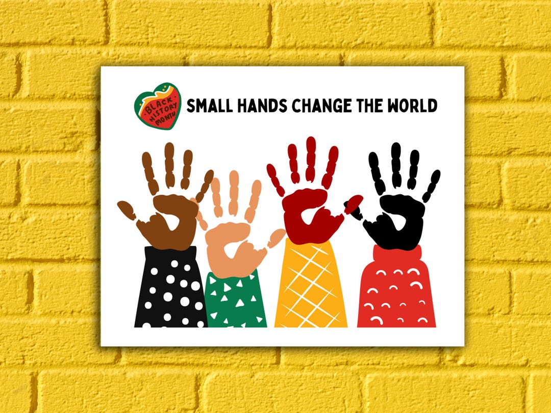 Black History Month Handprint Keepsake, Diversity Handprint, MLK Day ...