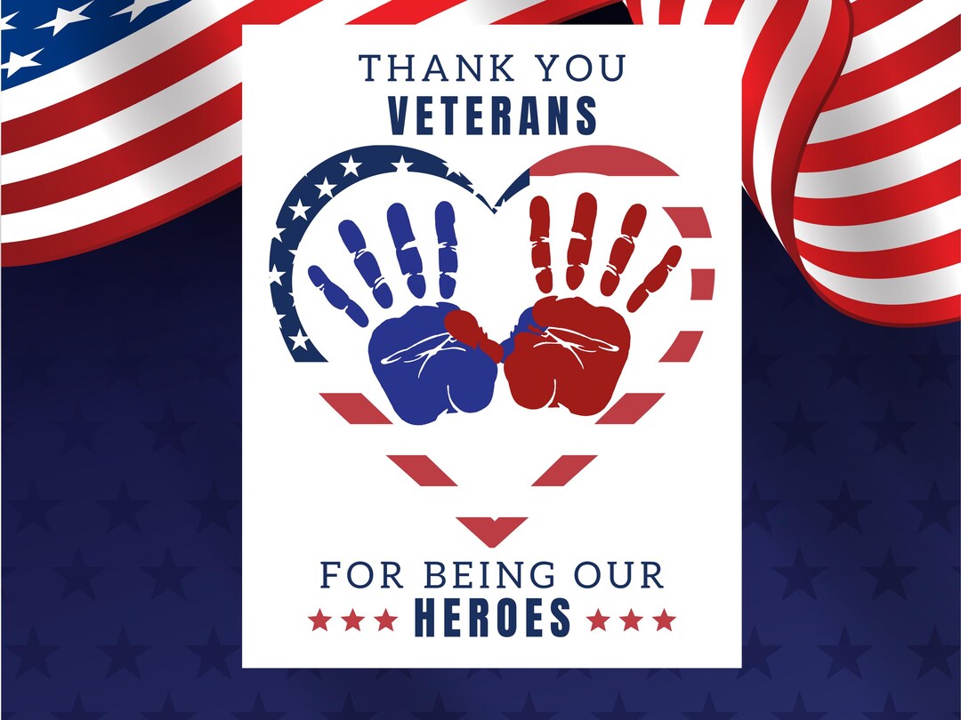 Veterans Day Handprint Craft for Kids | Printable Keepsake Craft ...