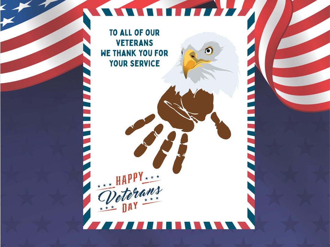 Veterans Day Handprint Craft for Kids | Printable Keepsake Craft ...