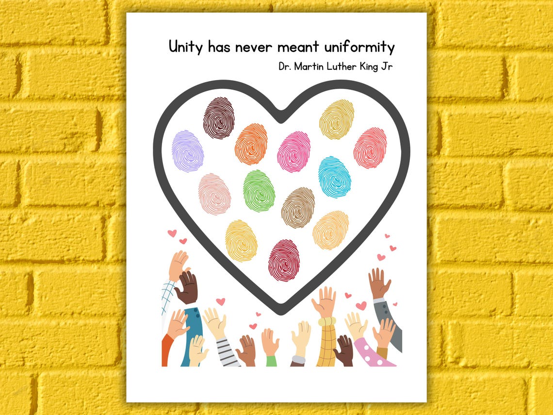 MLK Day Handprint Keepsake Craft, Black History Month Art, Diversity ...