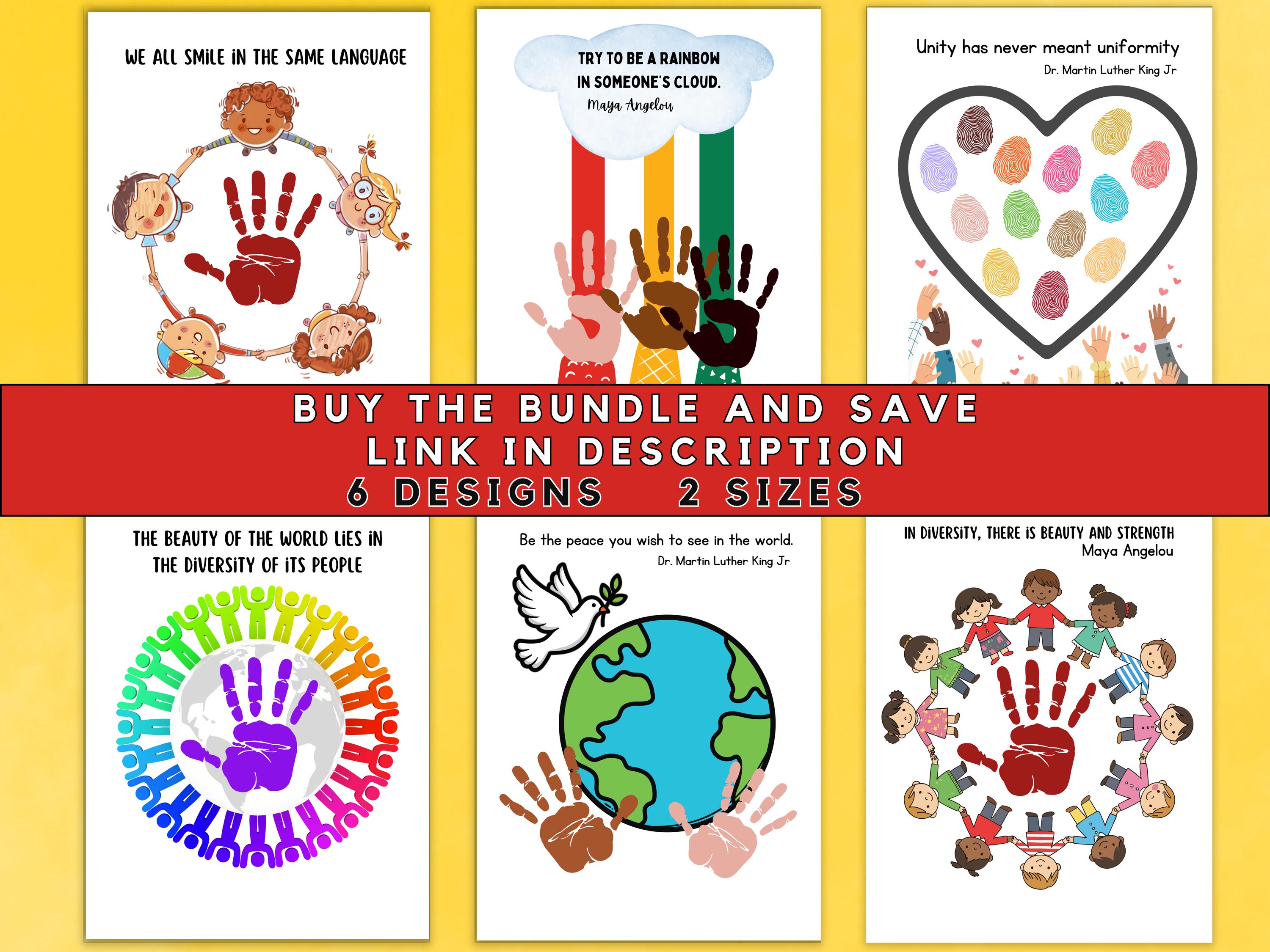 MLK Day Handprint Keepsake Craft, Black History Month Art, Diversity ...