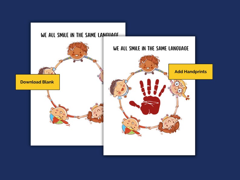 Handprint Keepsake Craft, Kindness & Diversity Kids Art, Black History ...