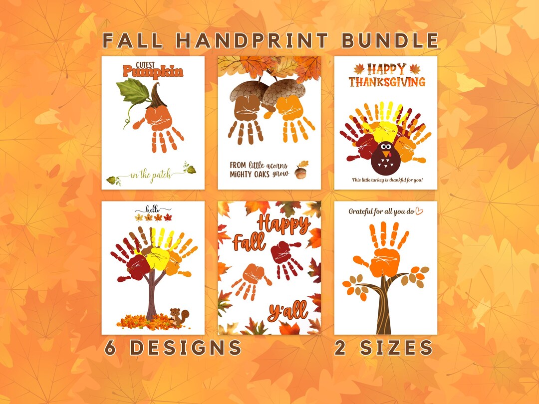 Fall Handprint Art Craft for Kids | 6 Fall Footprint Keepsake Craft ...