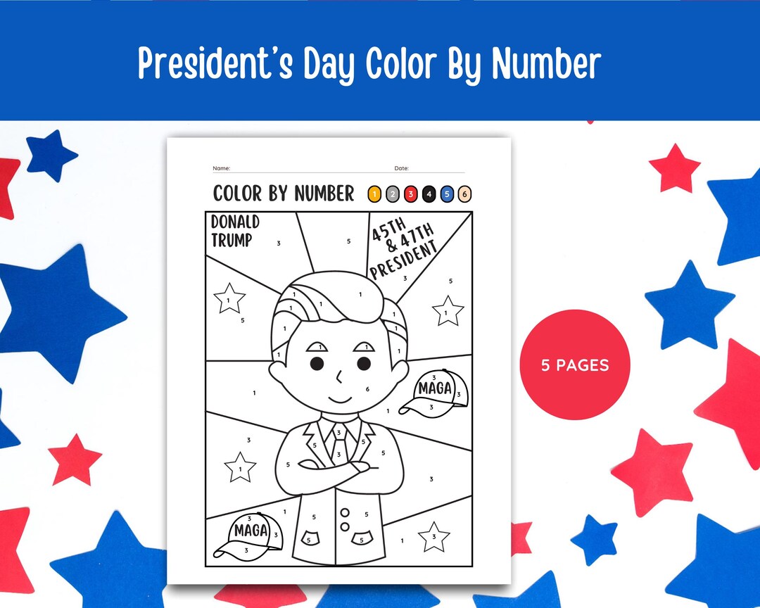 Presidents Day Coloring Fun: Printable Activity for Homeschool or ...