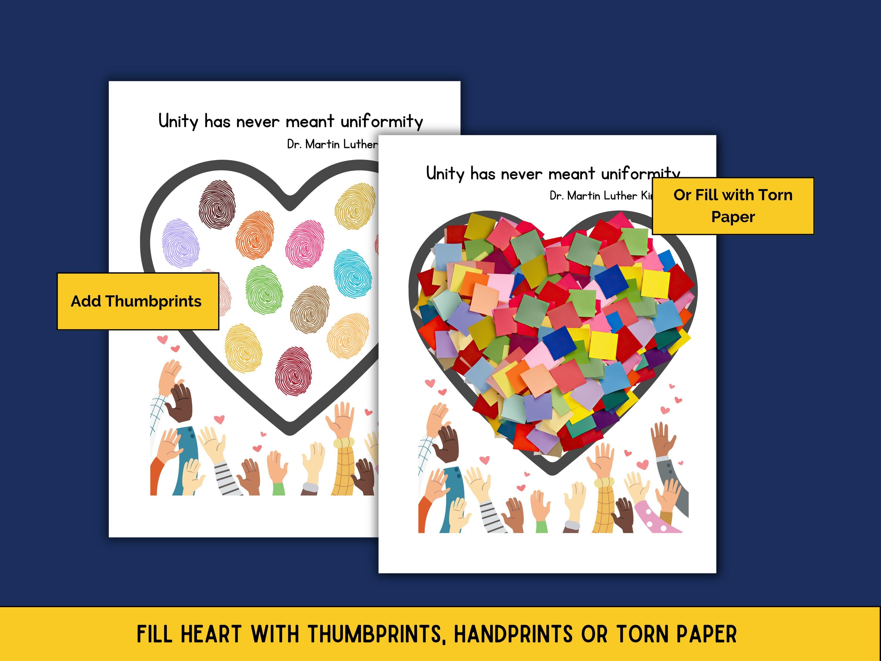 MLK Day Handprint Keepsake Craft, Black History Month Art, Diversity ...