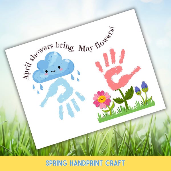 April Showers Bring ,may Flowers Craft - Etsy