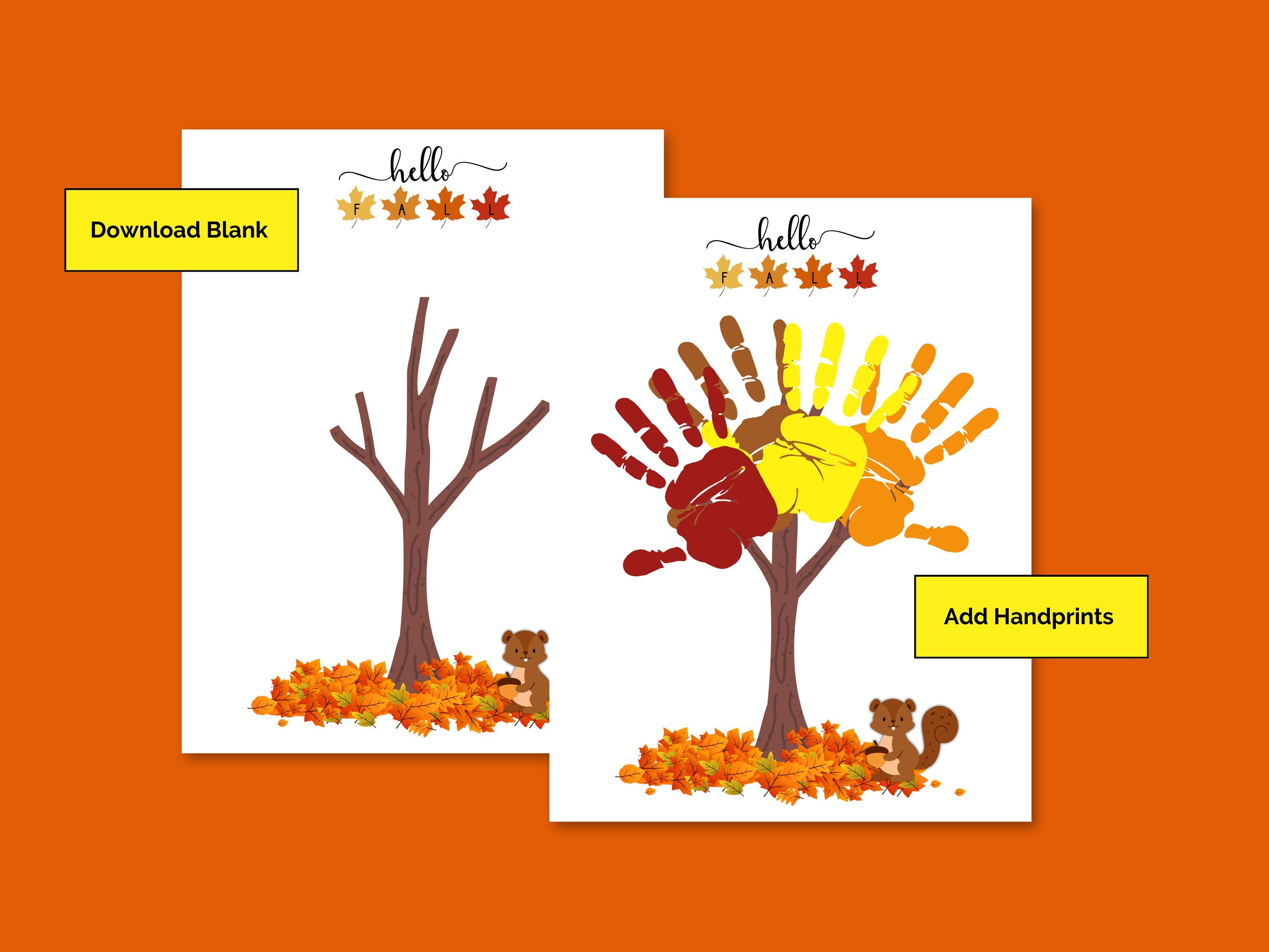 Fall Handprint Craft for Kids | Printable Keepsake Craft | Handprint ...