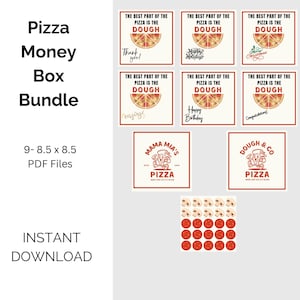 Printable Money Pizza Gift Box, Unique Money Gifts, Pizza Lover Gift ...