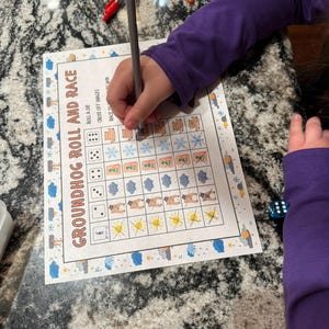 Groundhog Day Roll and Race Dice Game Printable PDF - Etsy