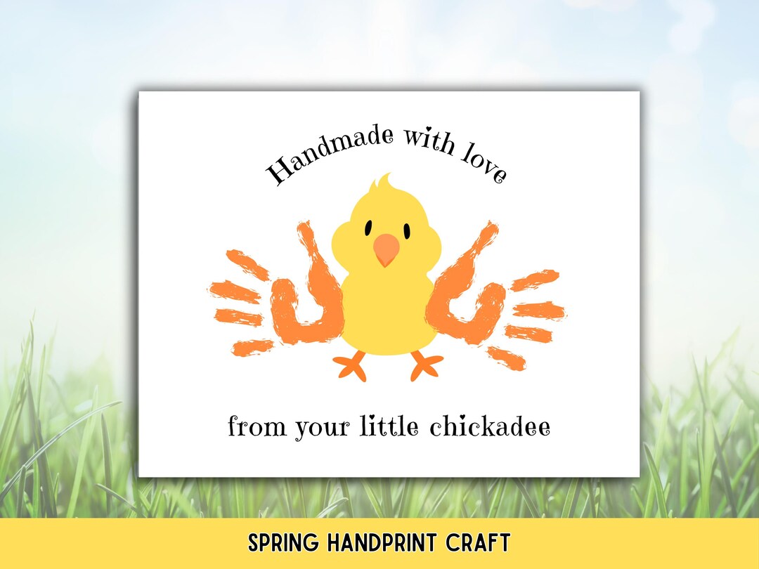 Spring or Easter Handprint Craft for Kids, Spring kids printable, Fun ...
